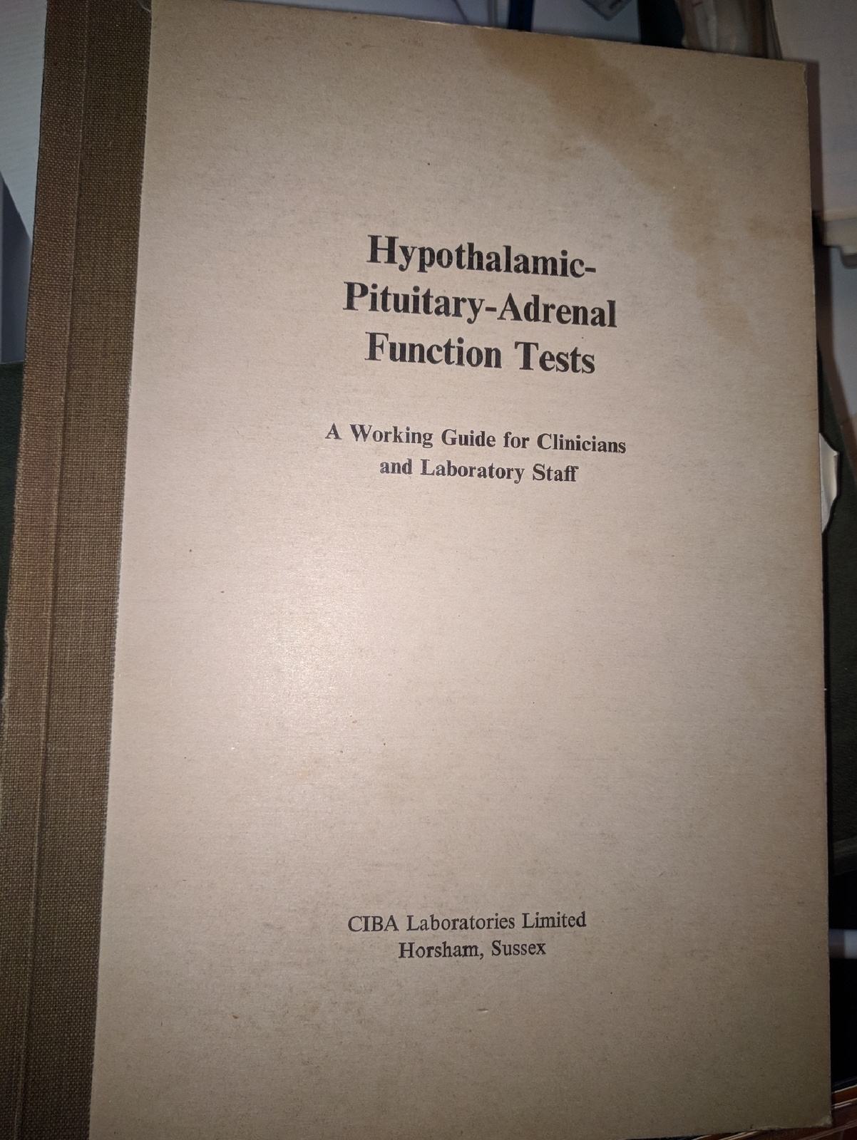 Hypothalamic pituitary adrenal function tests
