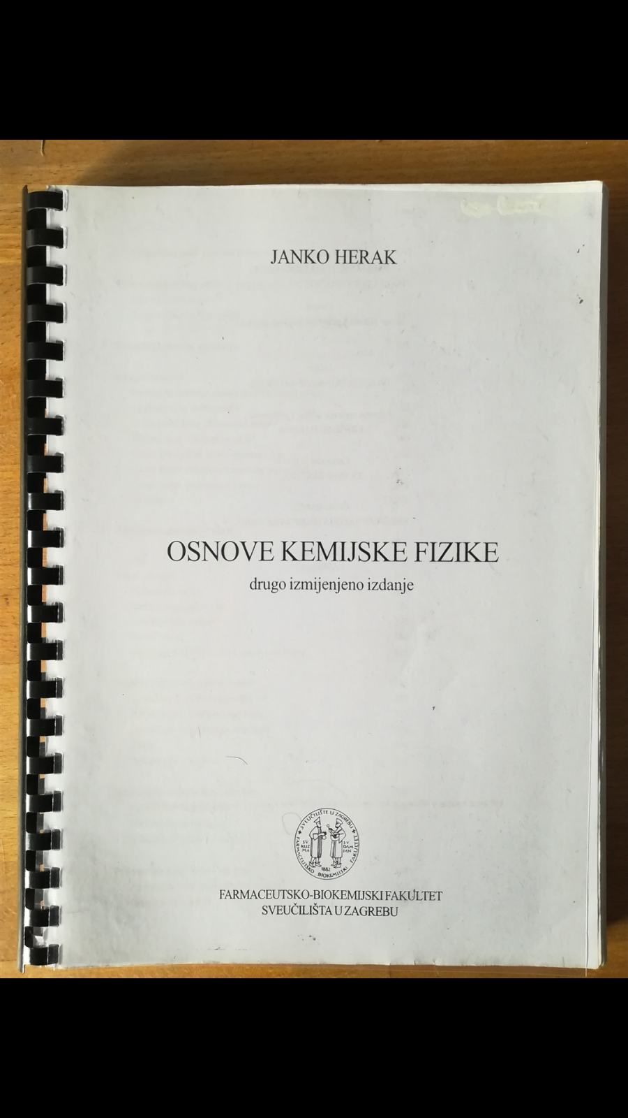 Osnove kemijske fizike- Janko Herak