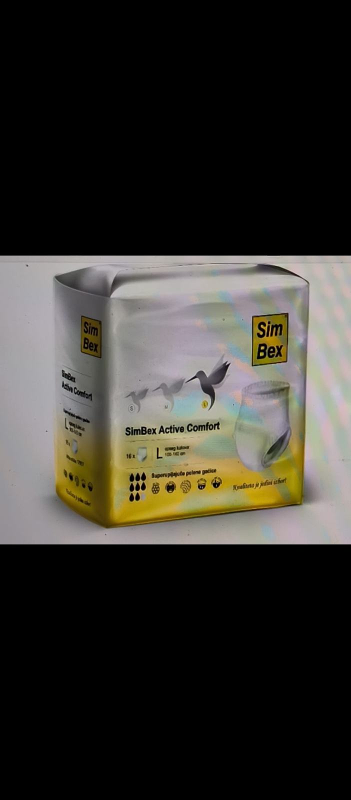 SimBex Active Comfort - 1 kutija = 6 pakiranja x 16 gaćica = 96 kom