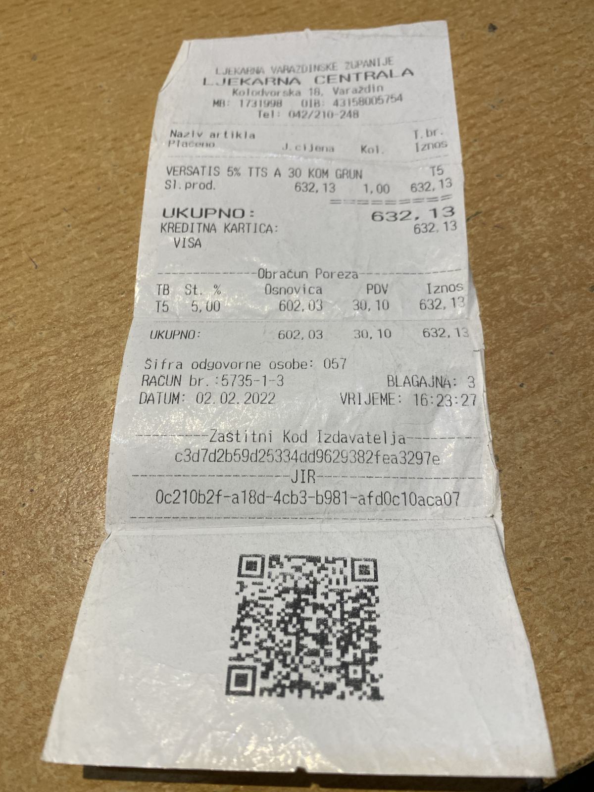 Lidokain - Versatis medicinski flaster prodajem