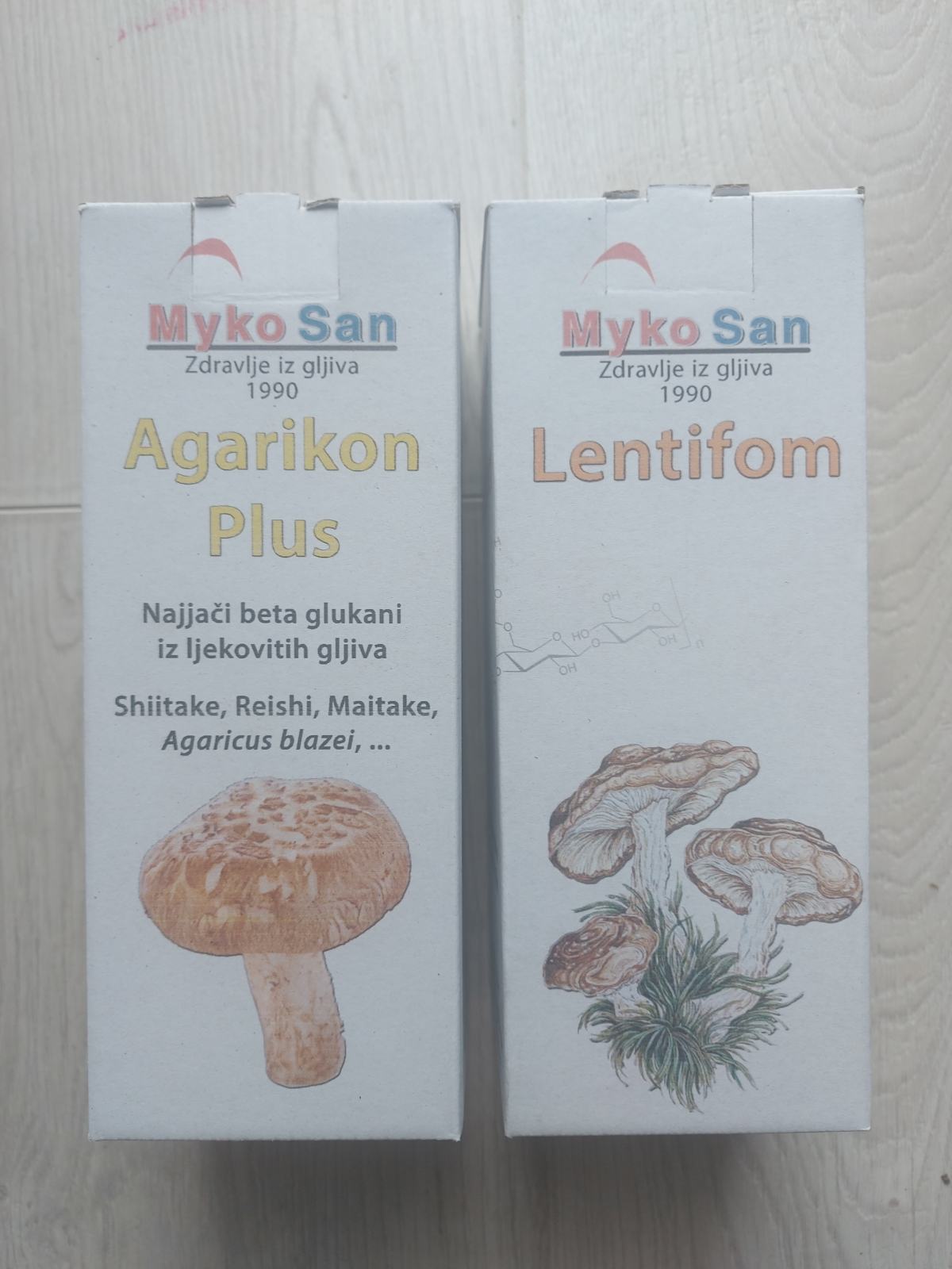 MYKO SAN LENTIFOM 500ml i AGARIKON PLUS 500ml ekstrakt ljek. gljiva