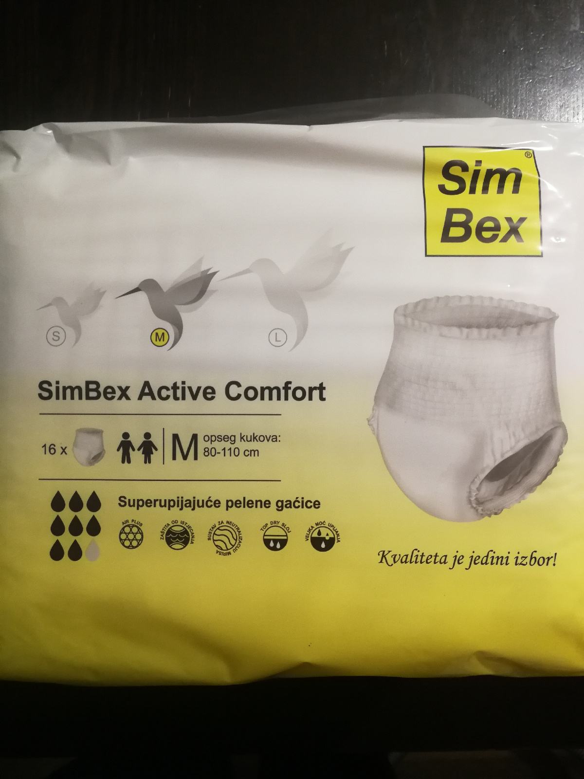 Pelene gaćice za odrasle SimBex paket 16 kom