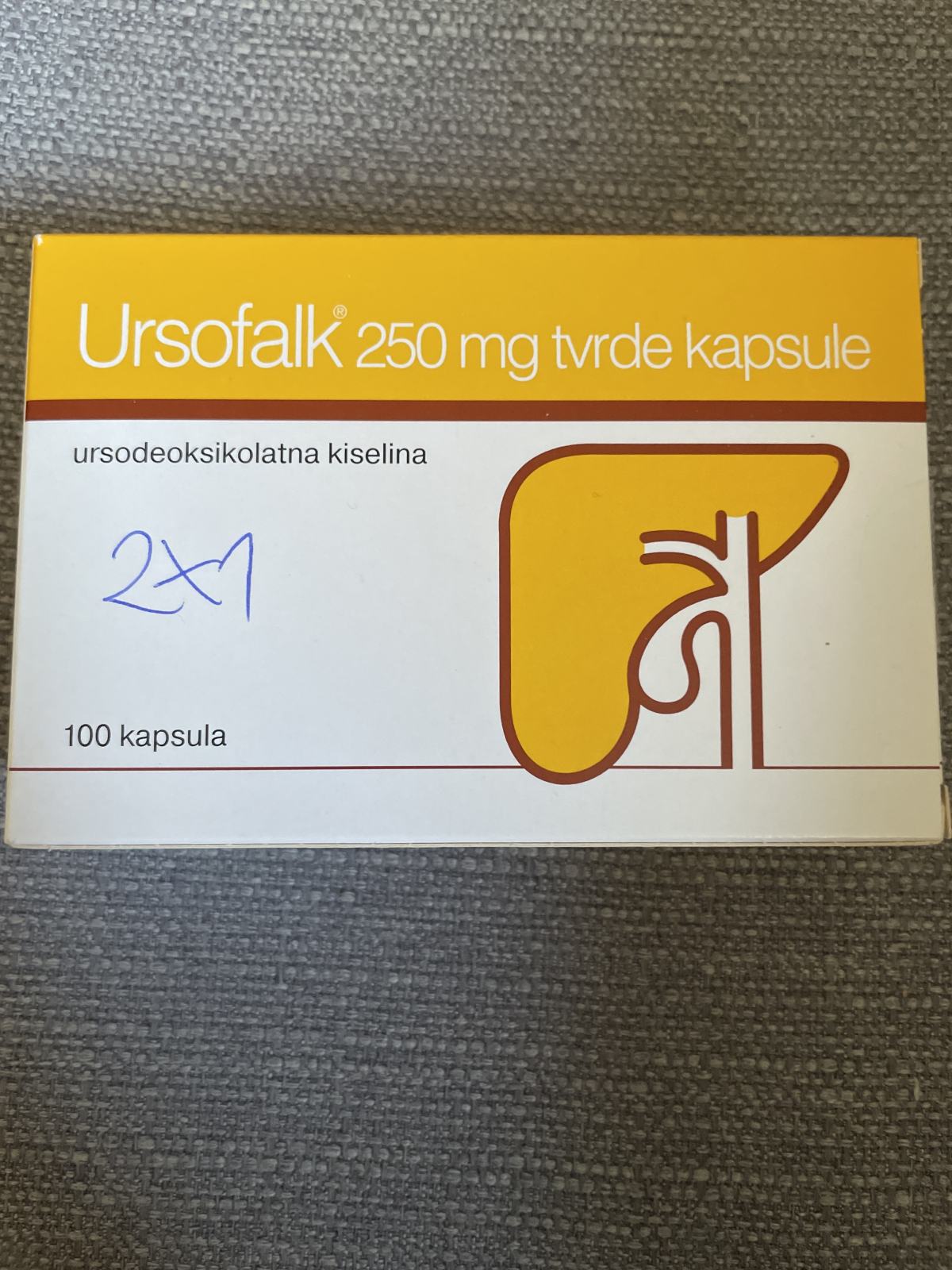 Ursofalk 250mg tvrde kapsule