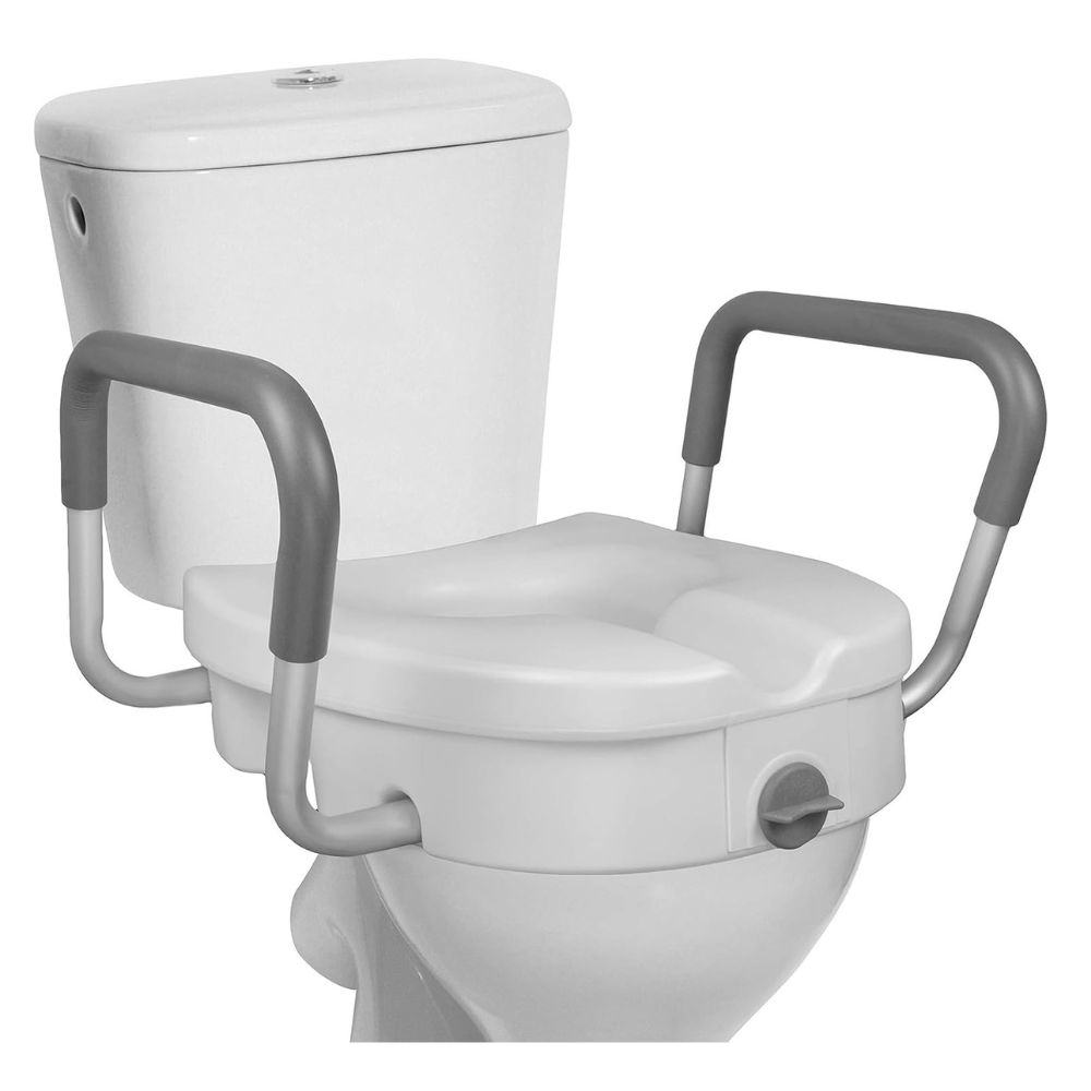 WC pomoćna školjka za starije osobe s naslonima za ruke