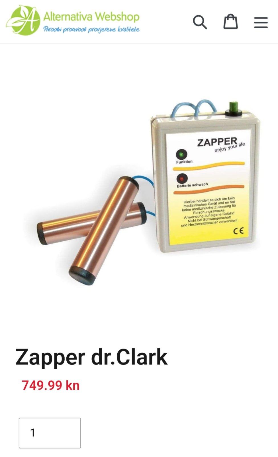 Zapper dr. Clark aparat