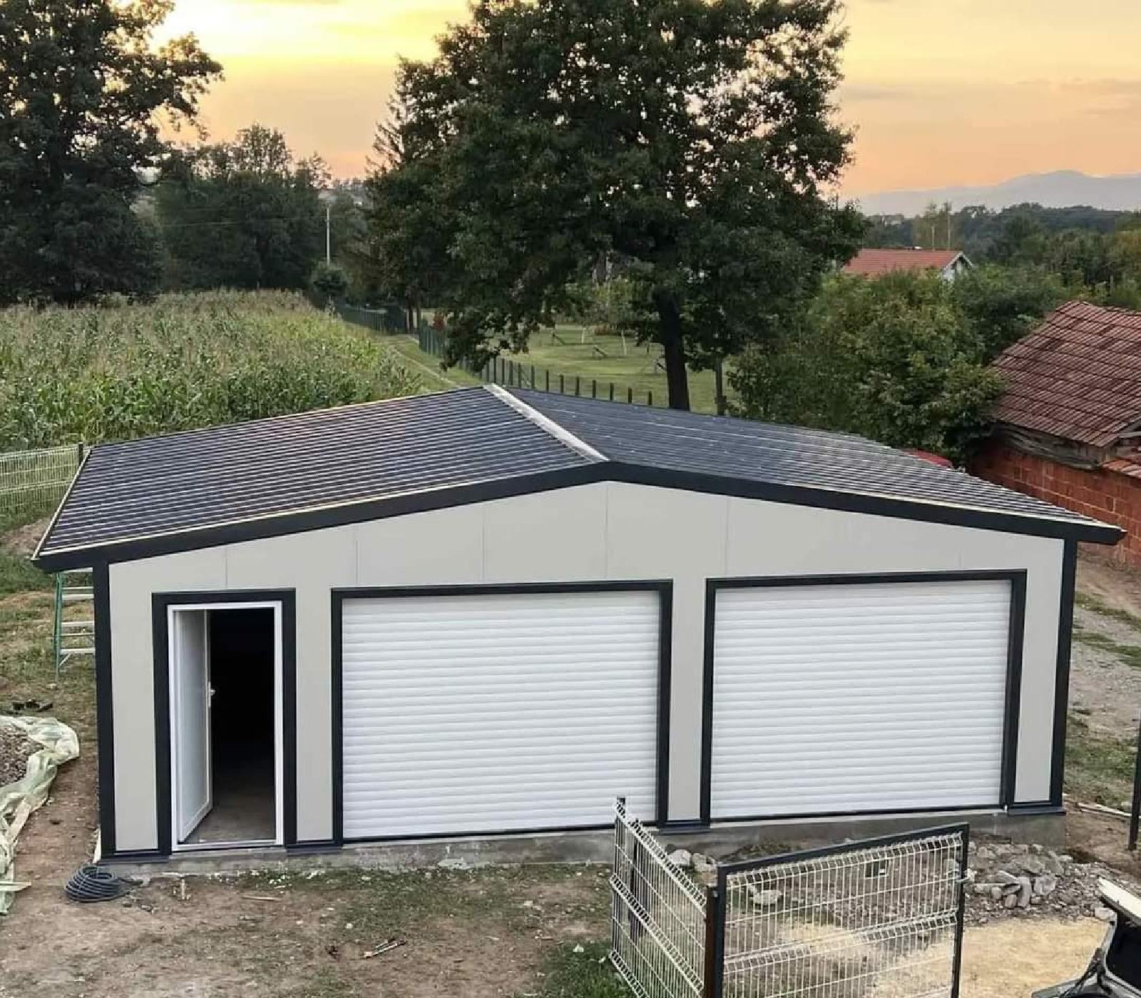 MONTAŽNE GARAŽE - MONTAŽNE HALE 24 - 36 - 50 - 100 + 200 m2 - EL.VRATA