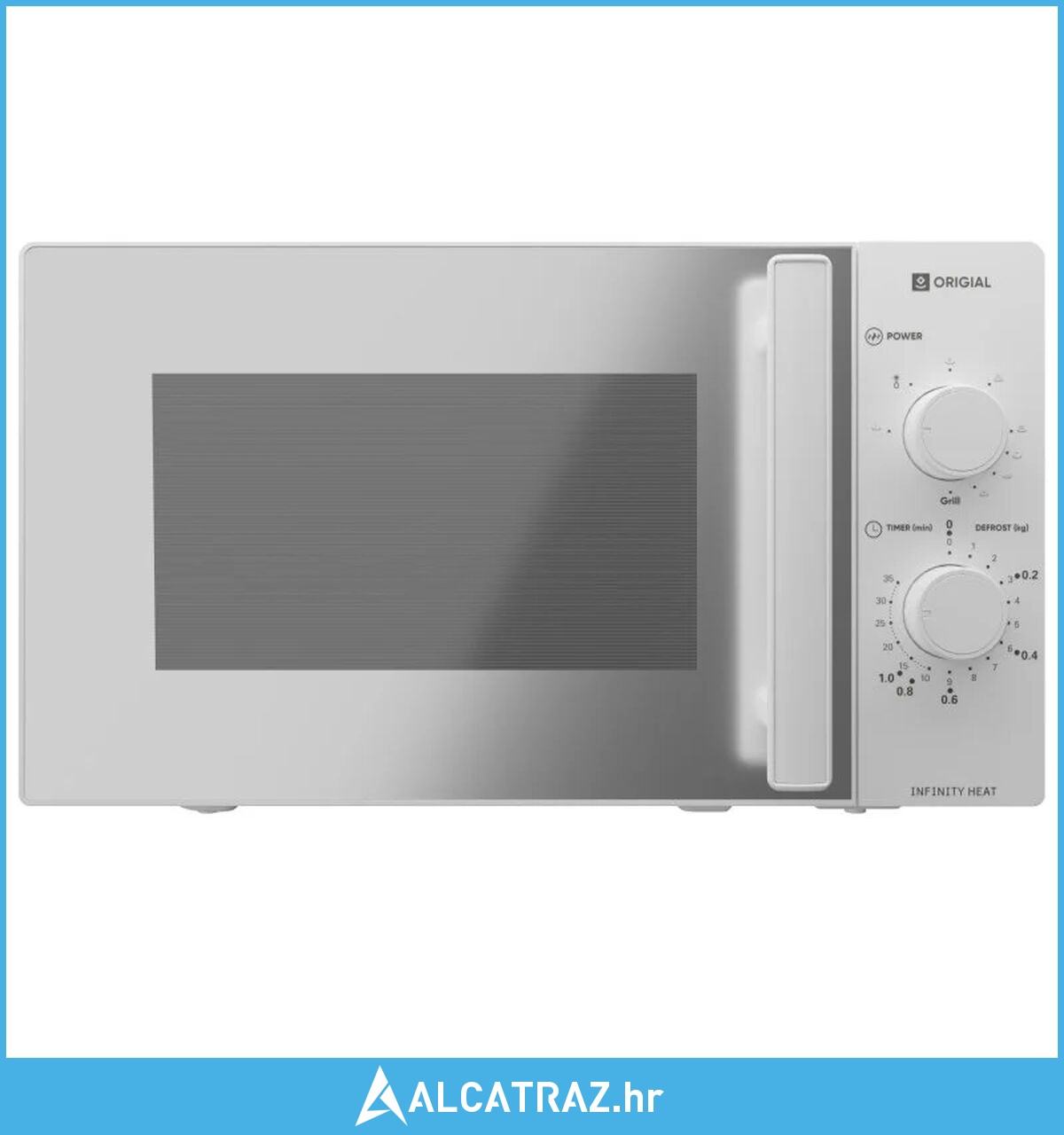 Mikrovalna Pećnica s Roštiljem Origial ORIMICG20FSMIRW Bijela 20 L 100