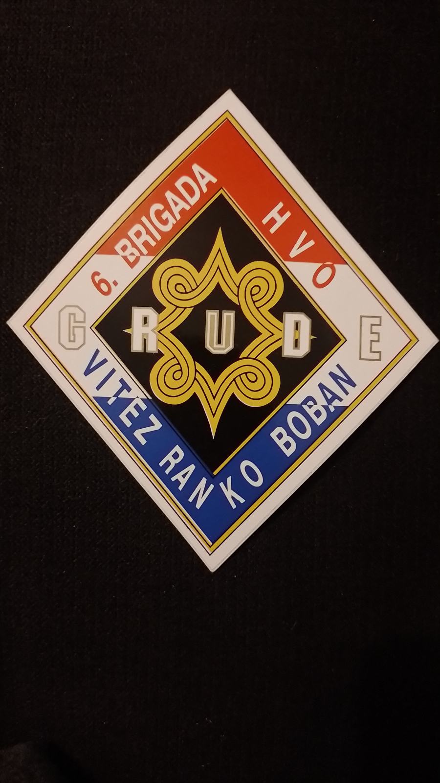 6. brigada HVO Vitez Ranko Boban - naljepnica