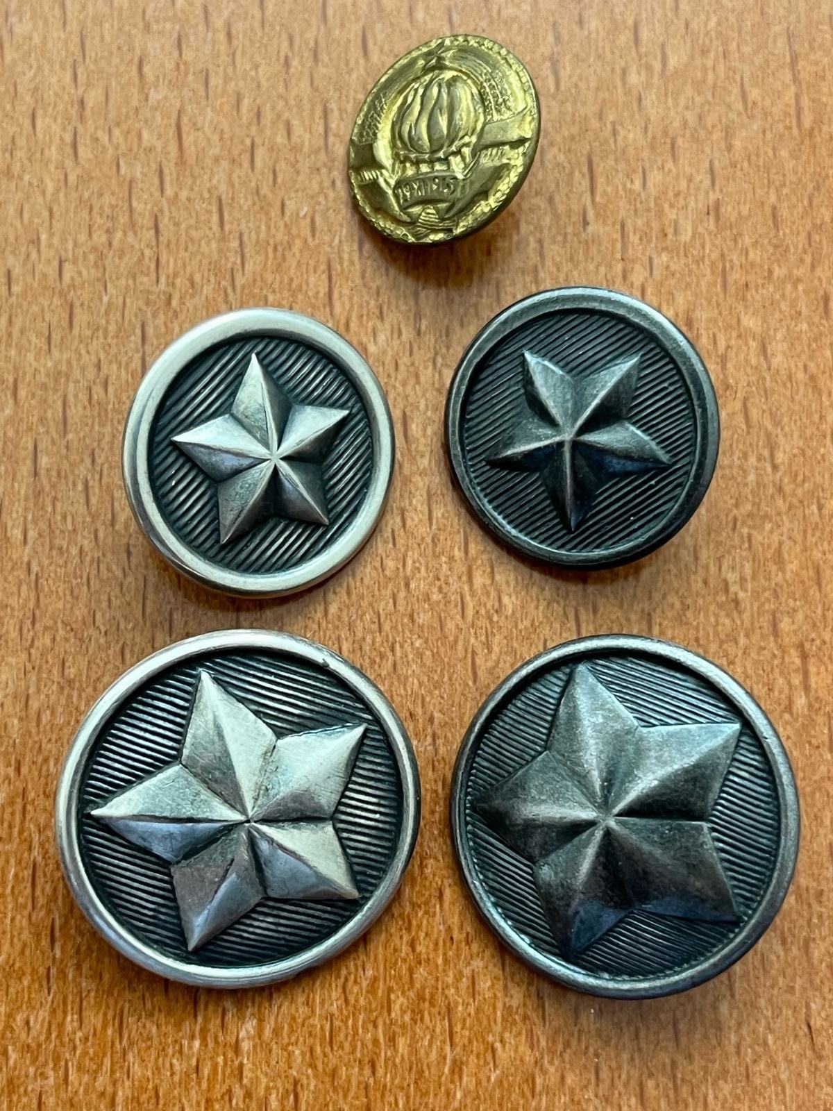 Dugmad gumbi za uniformu JNA ex YU Jugoslavija