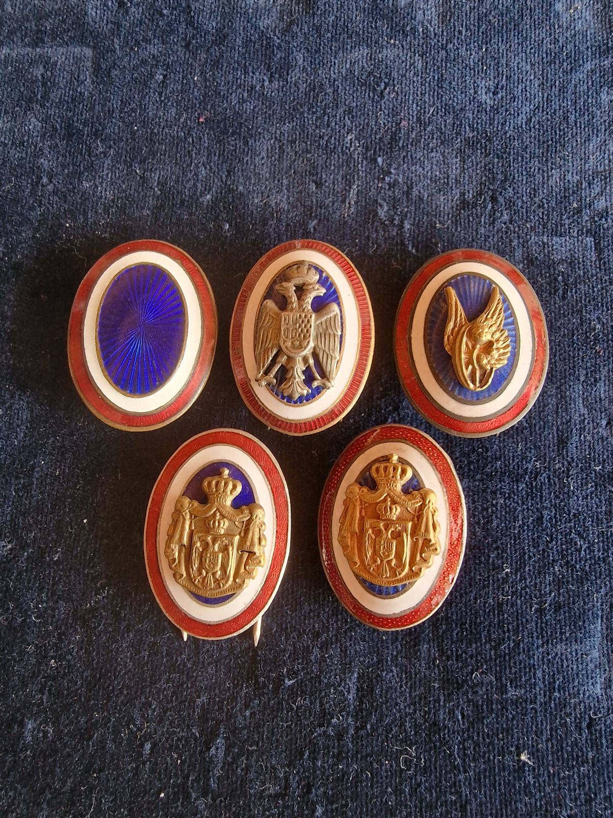 Kokarde Kraljevina Jugoslavija 5 komada