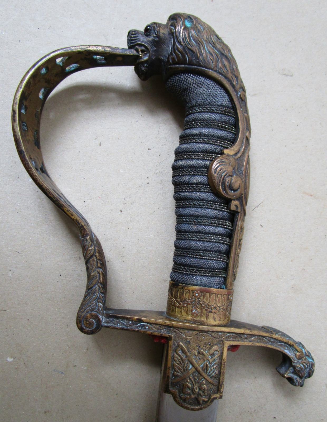 Pruska, sablja s lavljom glavom 1910