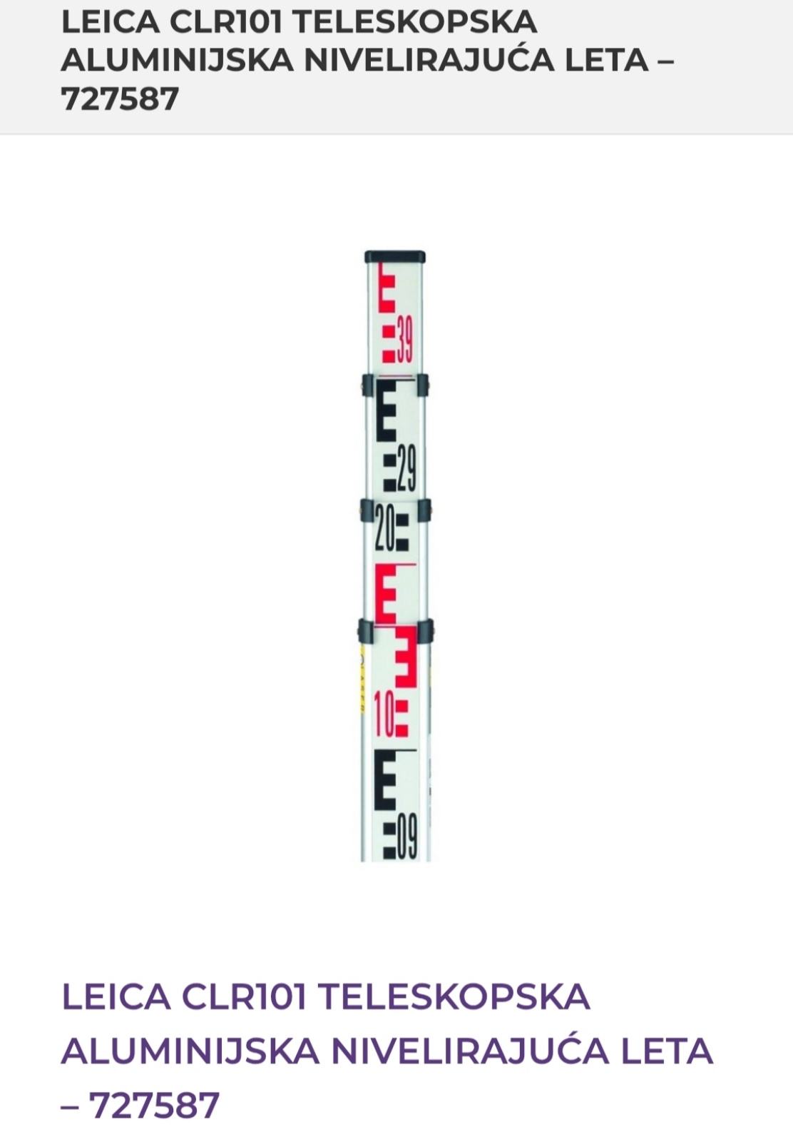 Leica nivelirajuća aluminijska letva 4 m