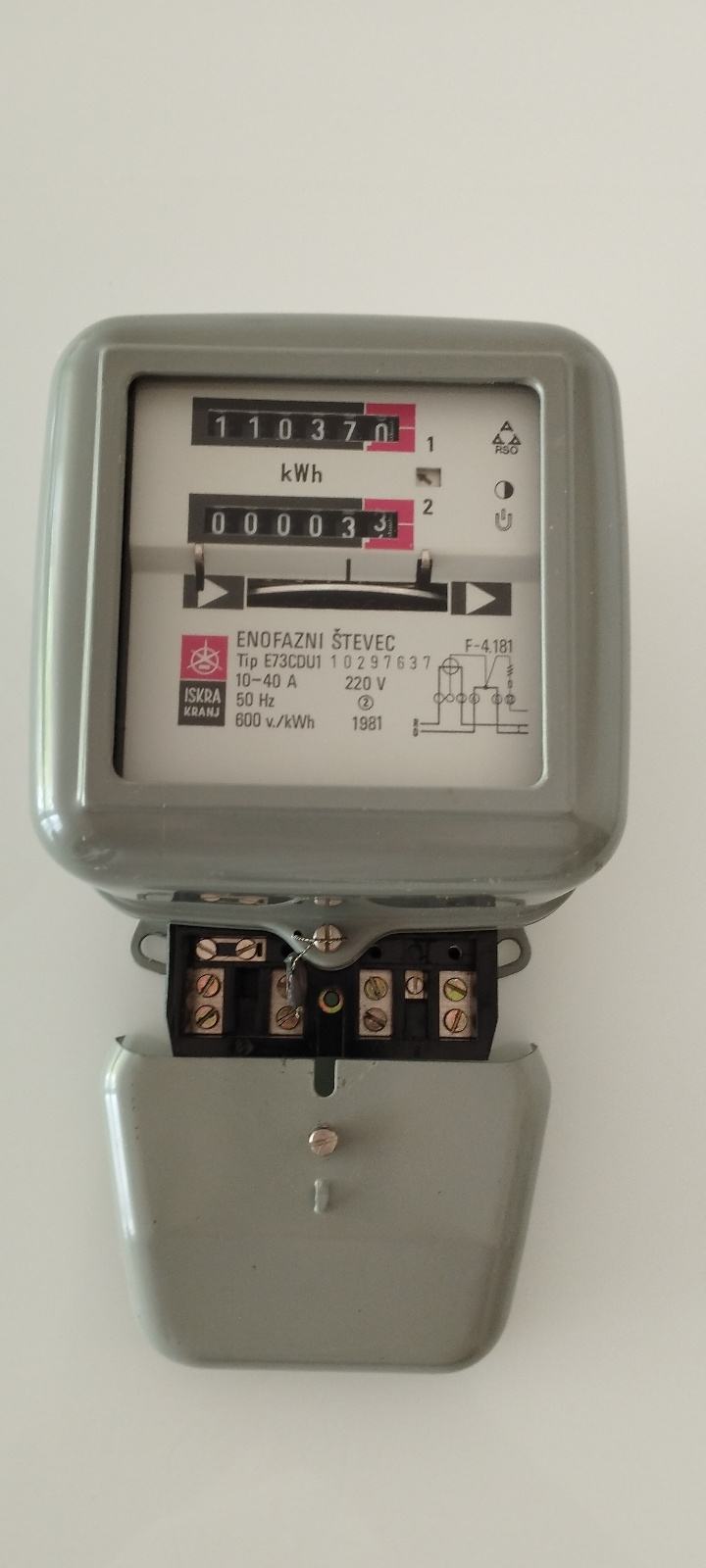 EL.BROJILO DVOTARIFNO JEDNOFAZNO 220V 10-40A