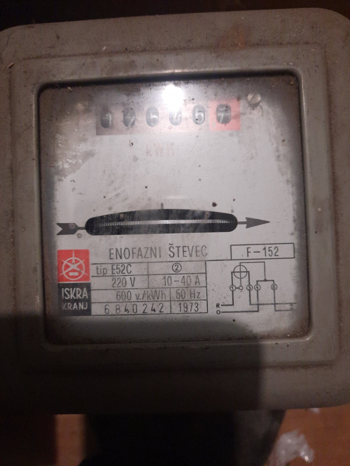 Električno monofazno brojilo Iskra