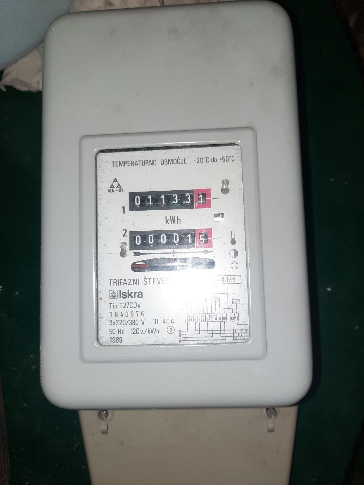Električno trofazno brojilo Iskra