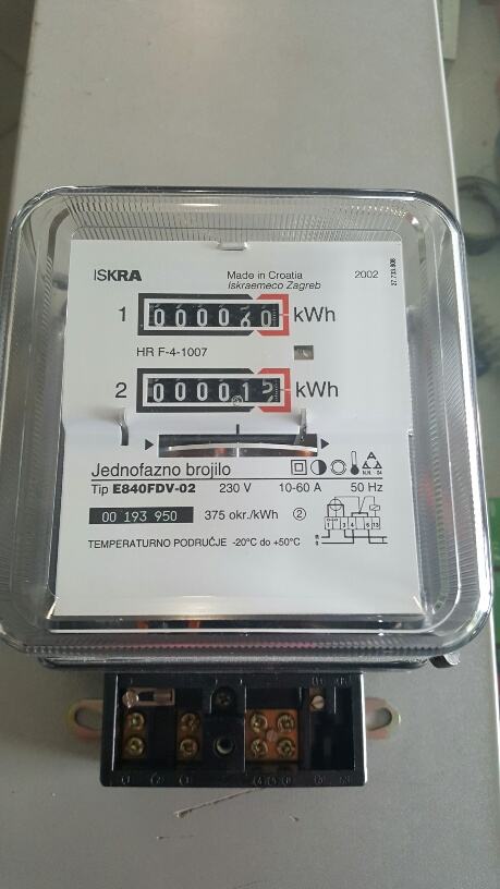 JEDNOFAZNO BROJILO.EL. TIP.E840FDV-02 230 V 10-60 A, ISKRA