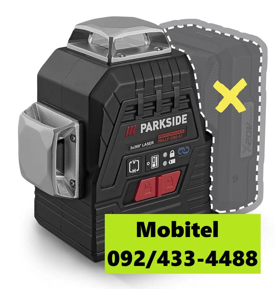 Parkside Performance X20V aku 3x3 križni laser PKLLP 3x360 A1 novo