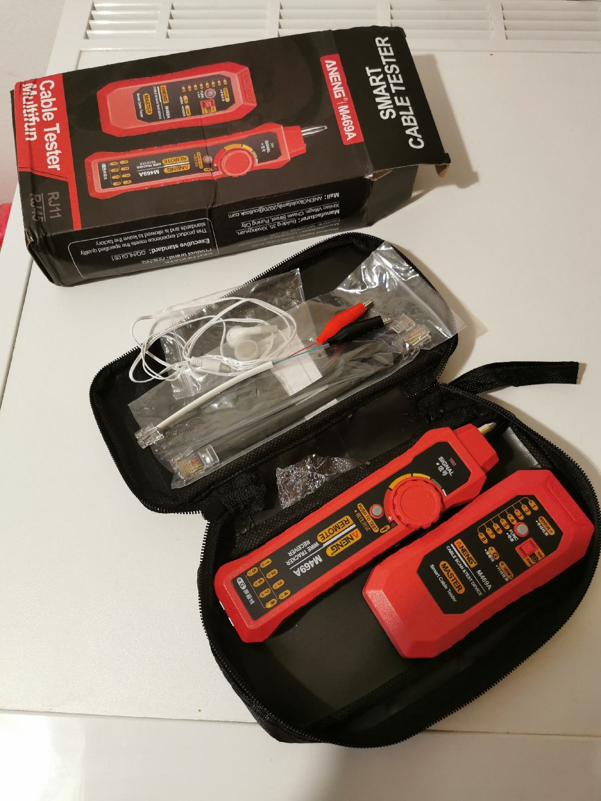 Tragač/tester za kablove Aneng RJ11/RJ45, zvučni signal, detekcija