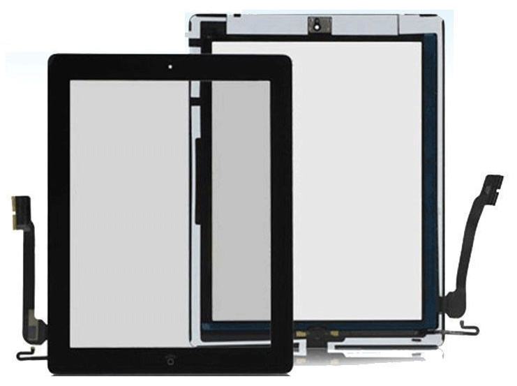 iPad 4 / iPad 3 (A1458, A1459, A1460) touch screen Zamjenski NOVO Crni