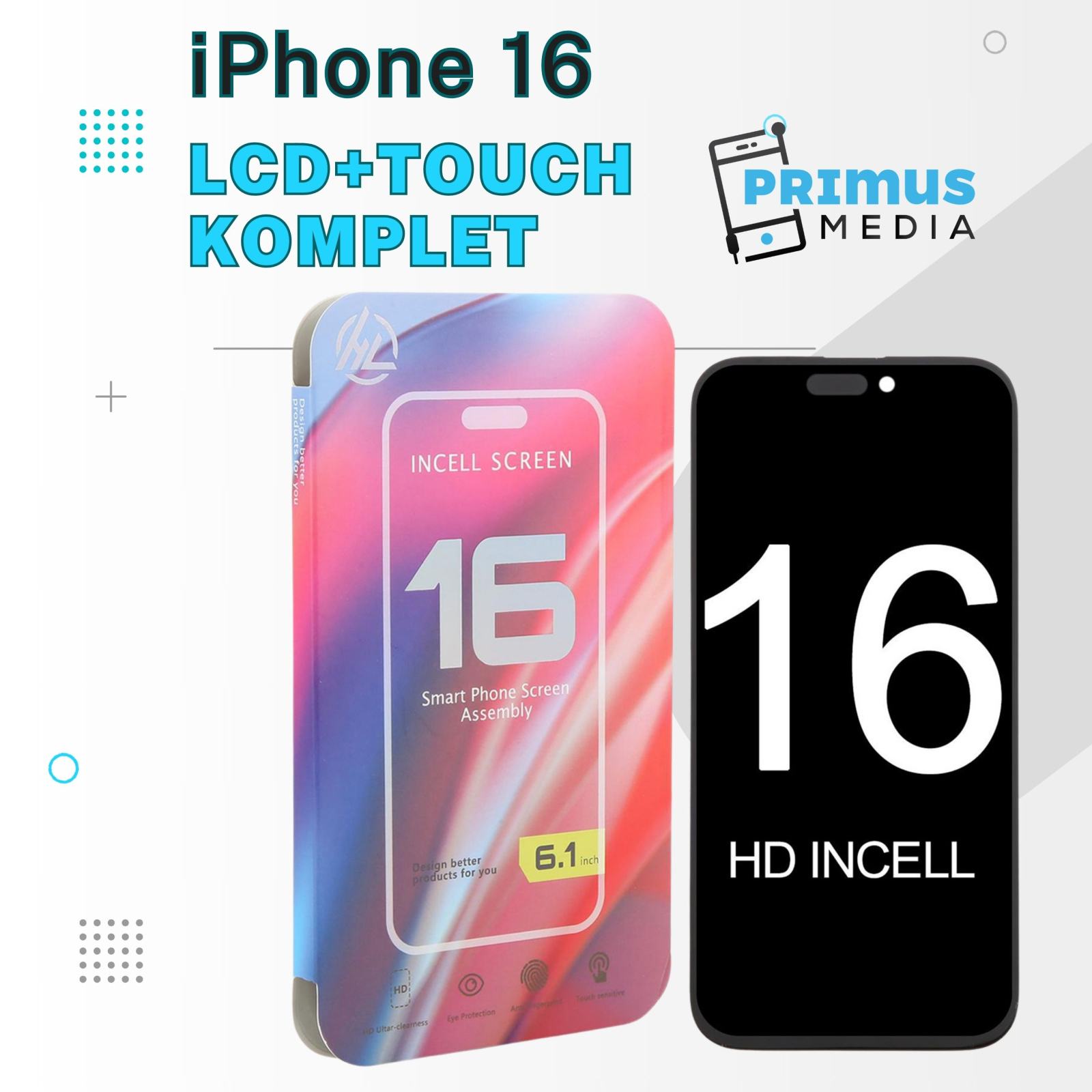 LCD ekran + touch screen | iPhone 16 | KOMPLET | Incell