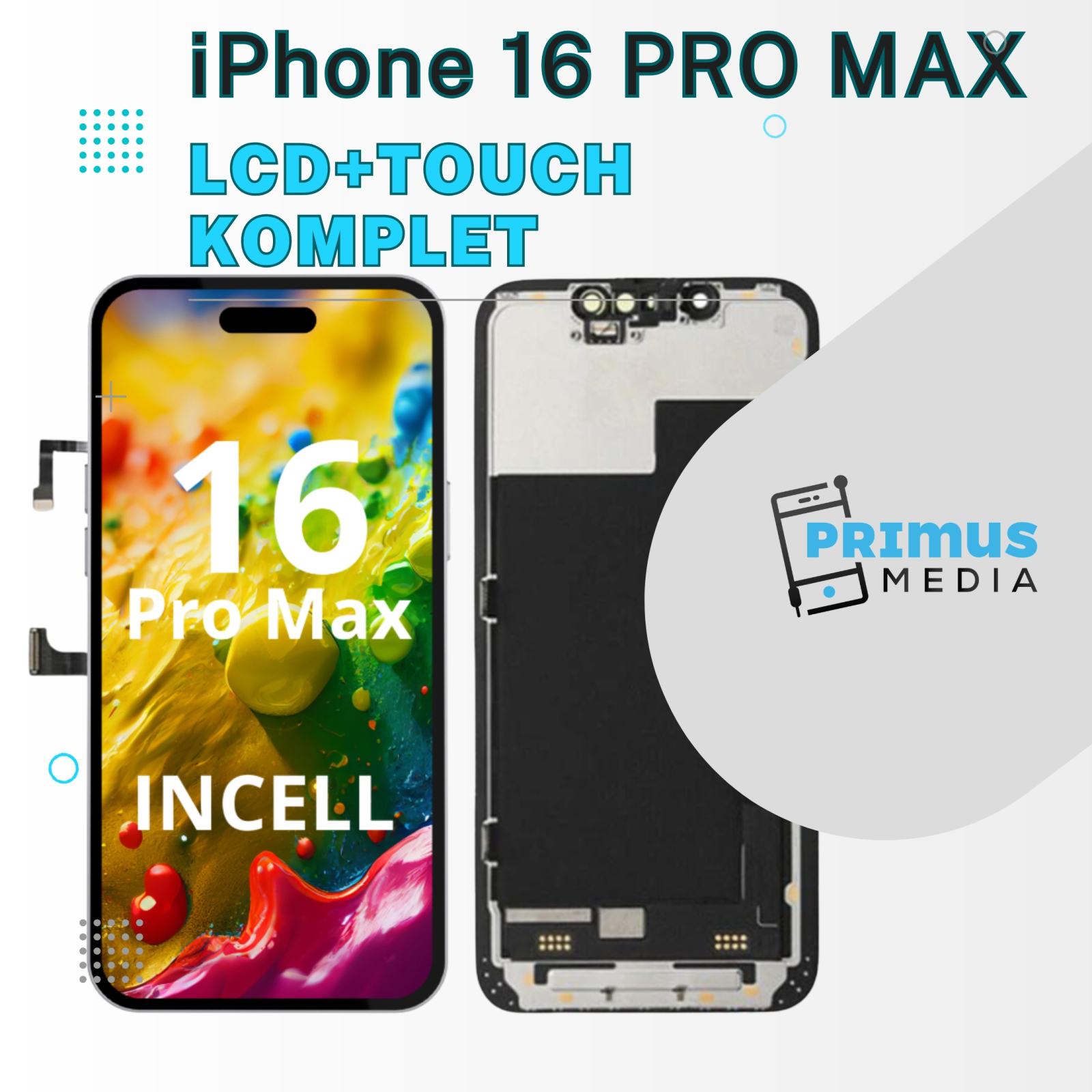 LCD ekran + touch screen | iPhone 16 PRO MAX | KOMPLET | Incell