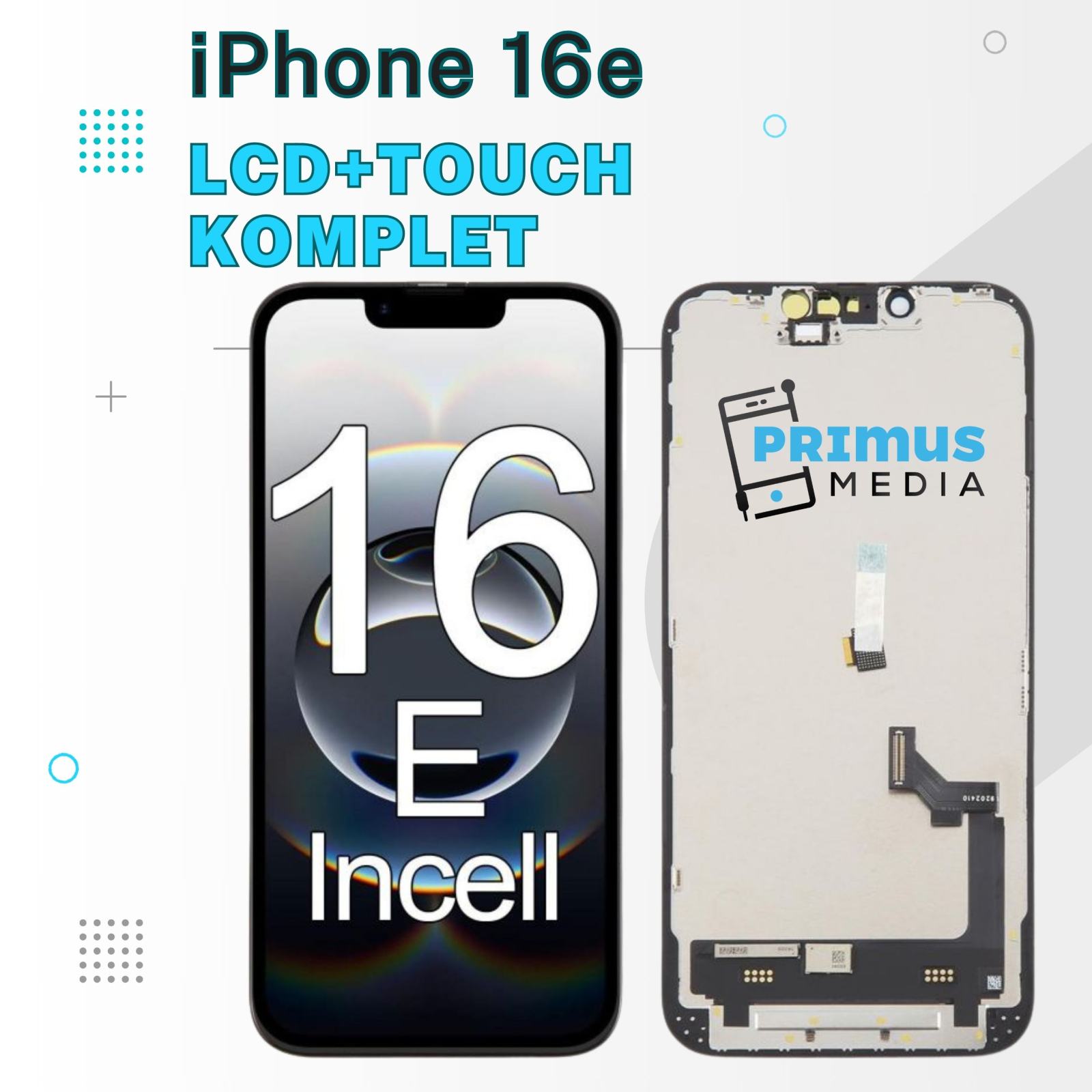 LCD ekran + touch screen | iPhone 16e | KOMPLET | Incell