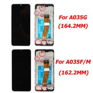 Samsung A03 A035F lcd touch screen okvir (kraći) Original EU NOVO Crni