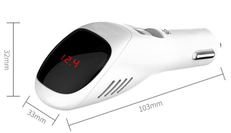 Punjač brzi za auto 2xUSB 5v, Ozon Ionizator zraka, LED napon prikaz