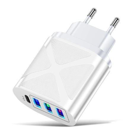 Punjač 48W brzi kućni QC3.0 3xUSB PD 12W iPhone 12 12 14 Samsung S10