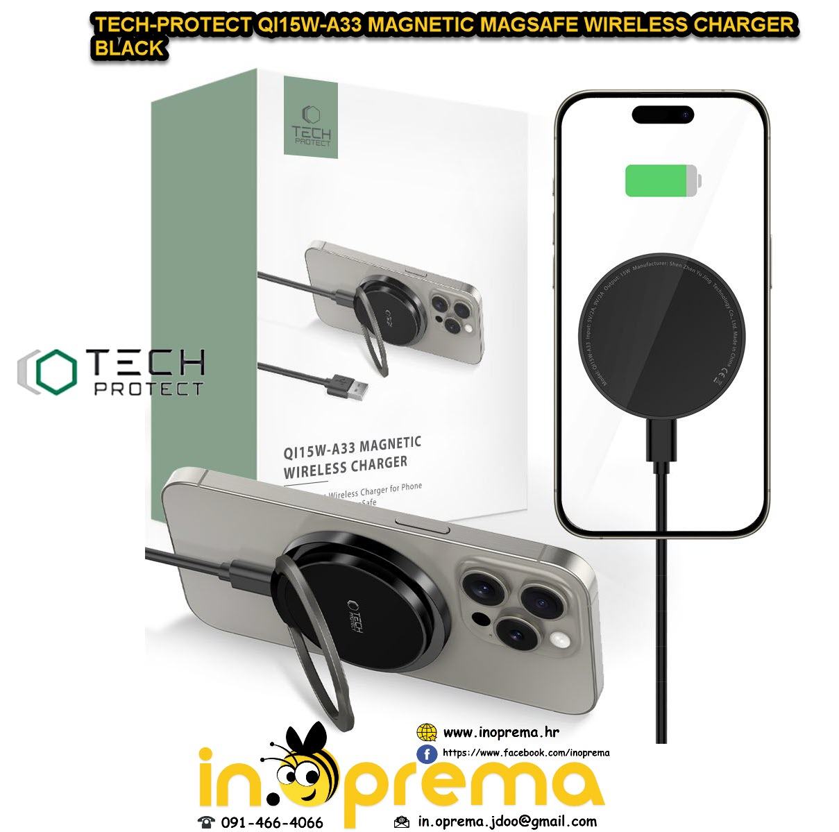 MAGSAFE PUNJAC BRZI BEZICNI WIRELESS MAGNETNI ORIGINAL TECH-P