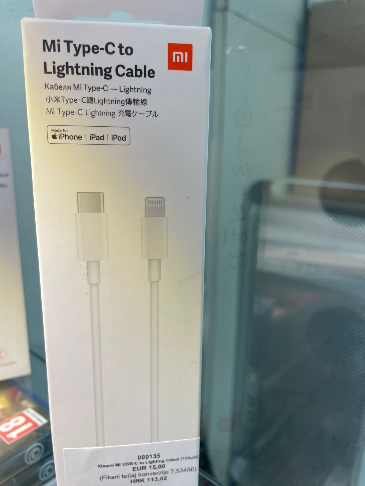 XIAOMI Mi Type-C to Lightning Cable (1m) NOVO RAČUN R1 PDV