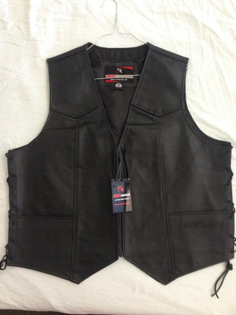 Moto prsluk, koža NOVO, vel XXXL, realno 54