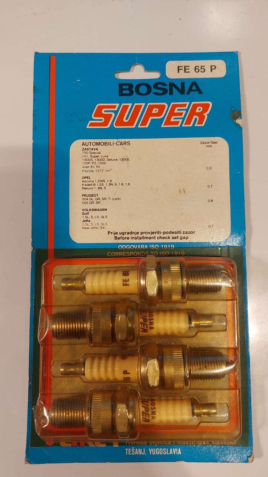 Bosna Super FE65P novi komplet 4 svijećica