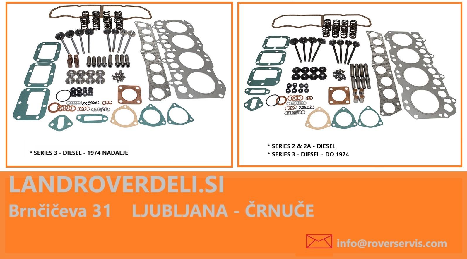 SET*KOMPLET BRTVI GLAVE MOTORA ZA VOZILO LAND ROVER DEFENDER