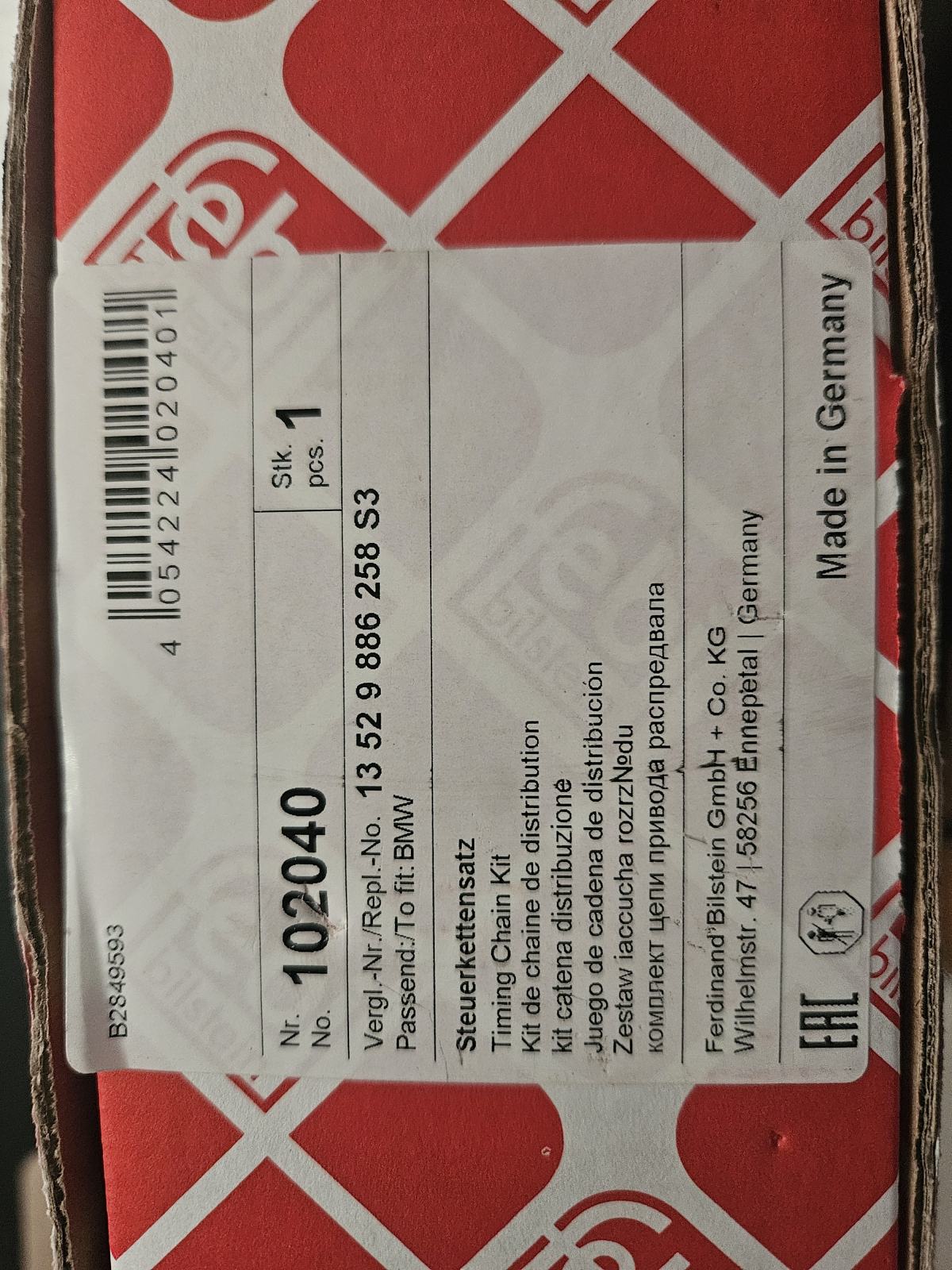 Set razvodnog lanca Febi Bilstein BMW - 102040