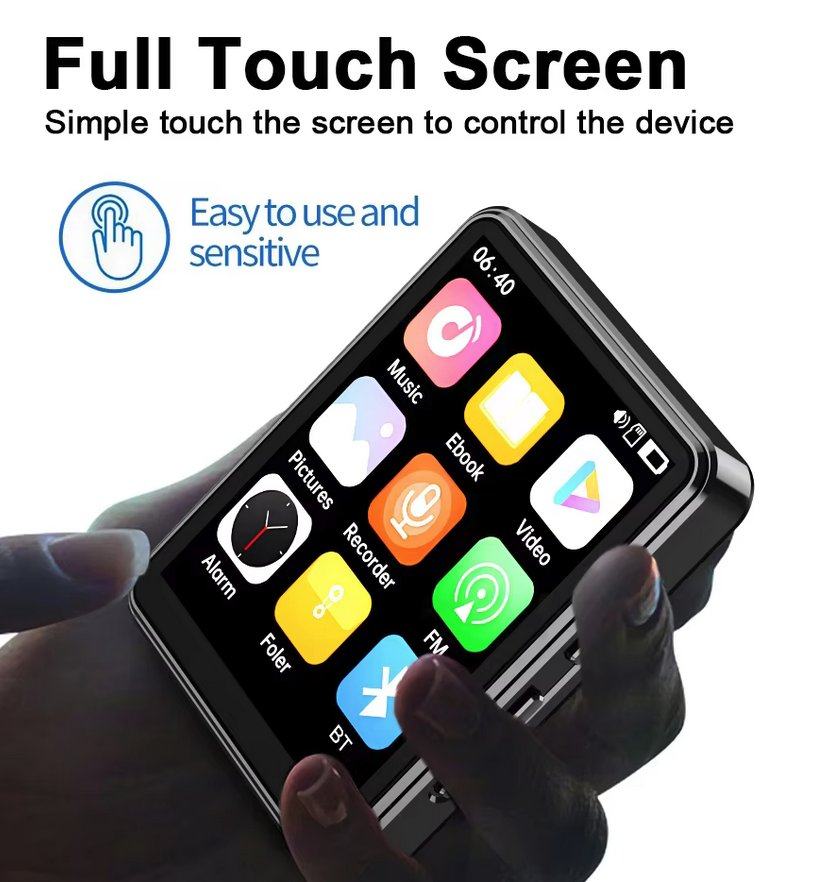 MP4 - MP3 player, Bluetooth, 32 GB, diktafon, radio, LCD 2.4, zvučnik