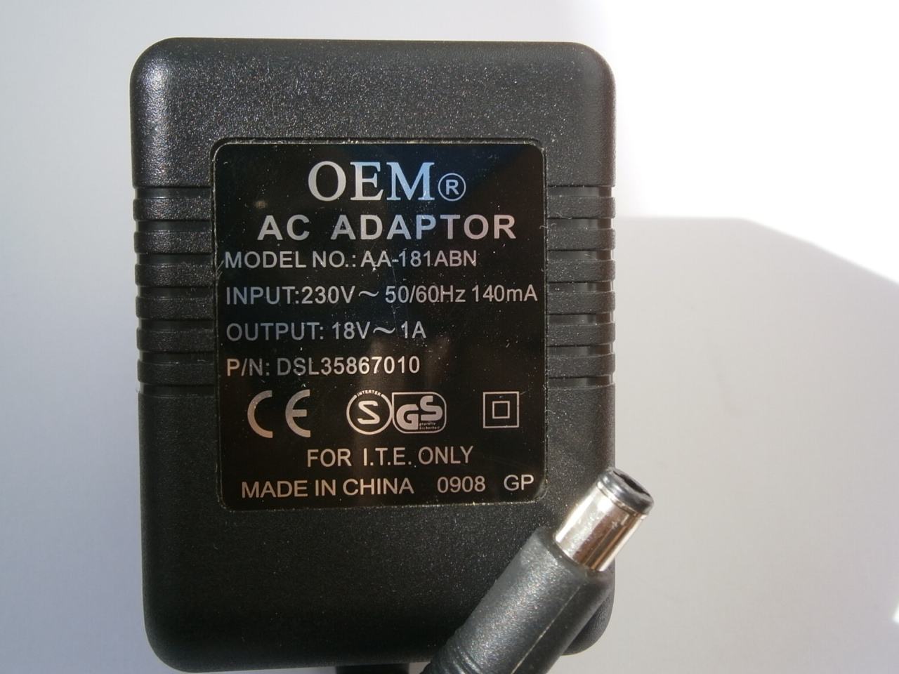 Adapter napajanje 18V 1A za T-com router Thomson st780 wireless modem