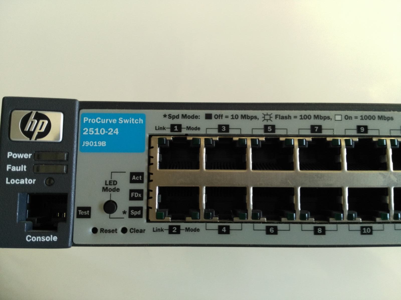 HP ProCurve switch, 2510-24, J9019B