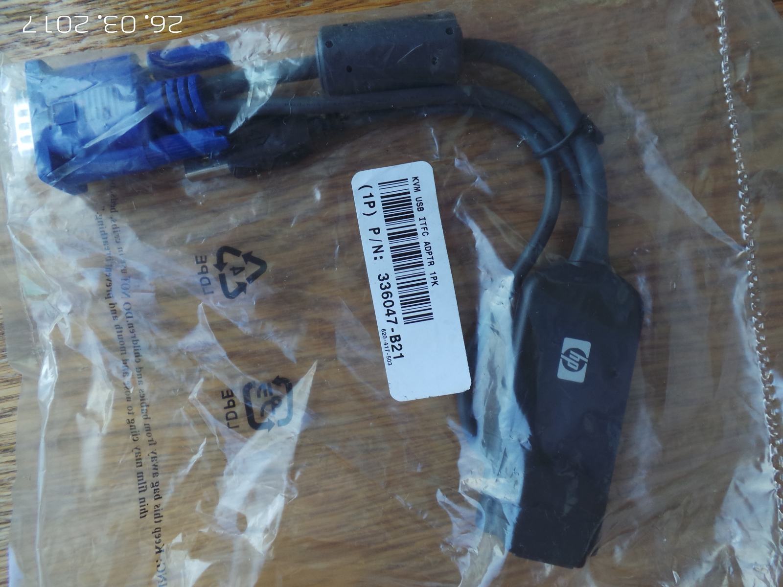 HP USB Virtual Media KVM ITFC Cable Adapter Dongle AF623A.