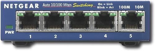 Netgear FS 105 - 5 Port Fast Ethernet Desktop Switch with Auto Uplink