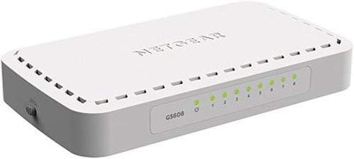 NETGEAR GS608 8 PORT GIGABIT HIGH PERFORMANCE ETHERNET SWITCH NOVO/ZAP