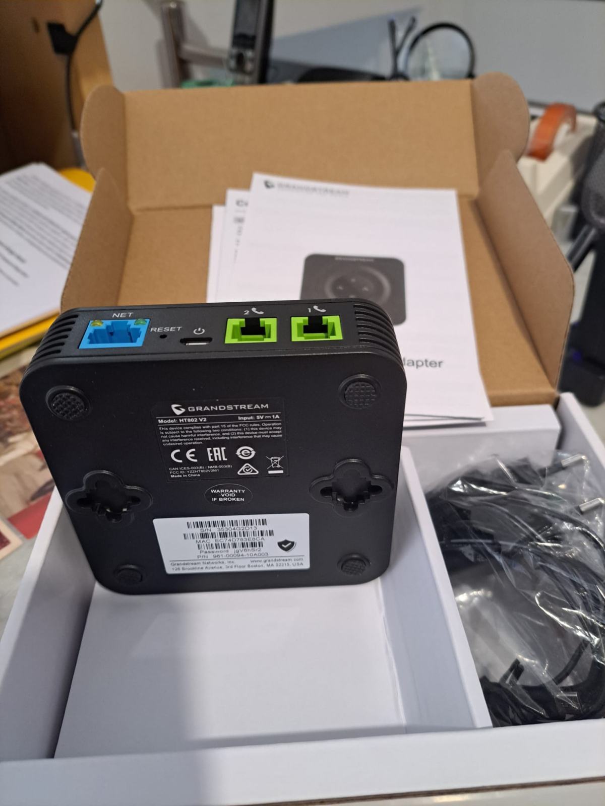 ATA tel adapter Grandstream HT 802 V2