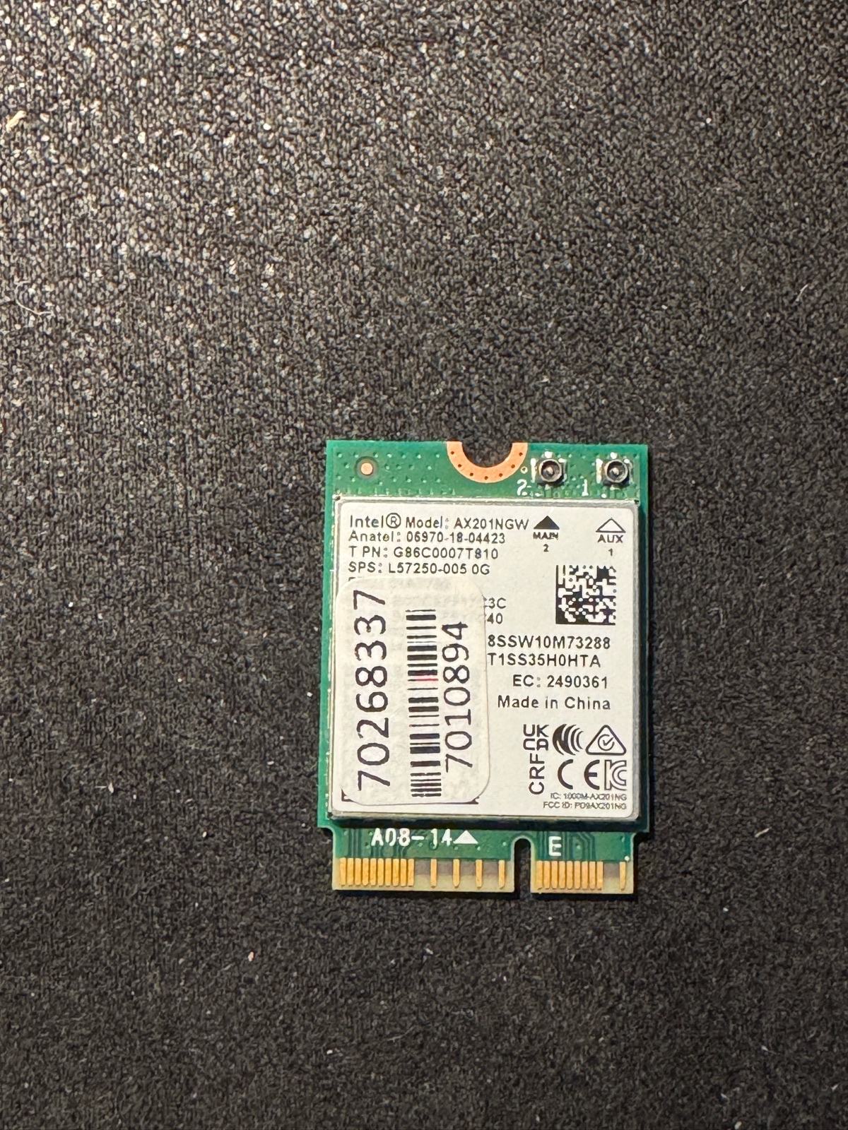 Wifi 6 adapter AX201 NGWG NV