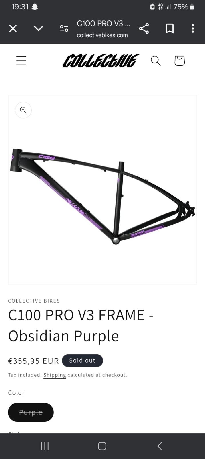 Collective Bikes C100 v3 obsidian purple - wheelie bike