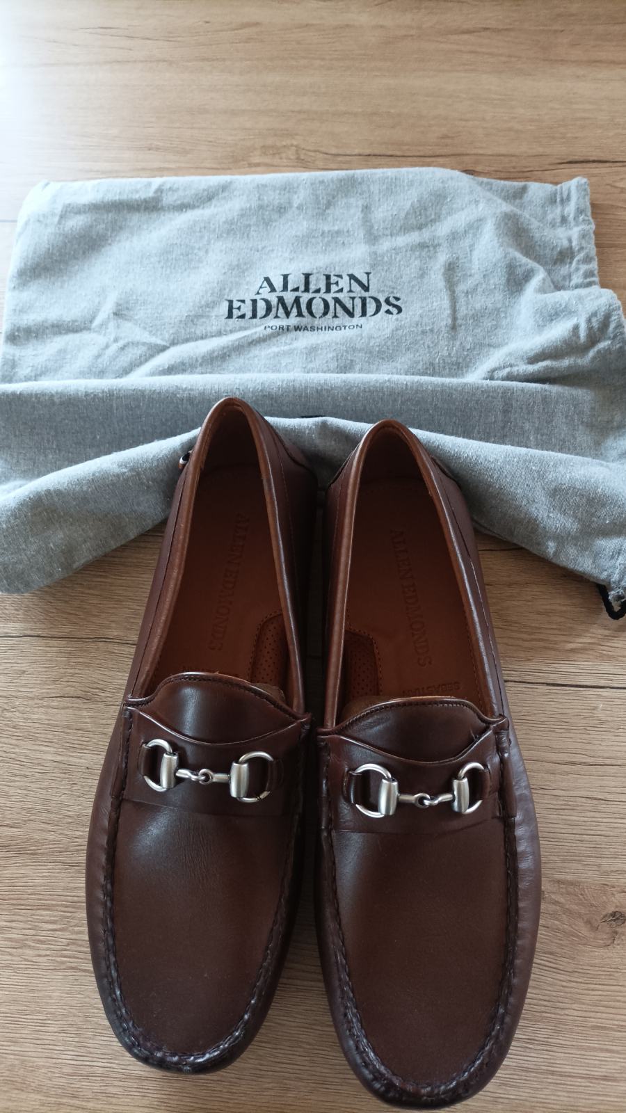 Cipele Allen Edmonds model Bit Driving Loafer boja Chili Leather br.47