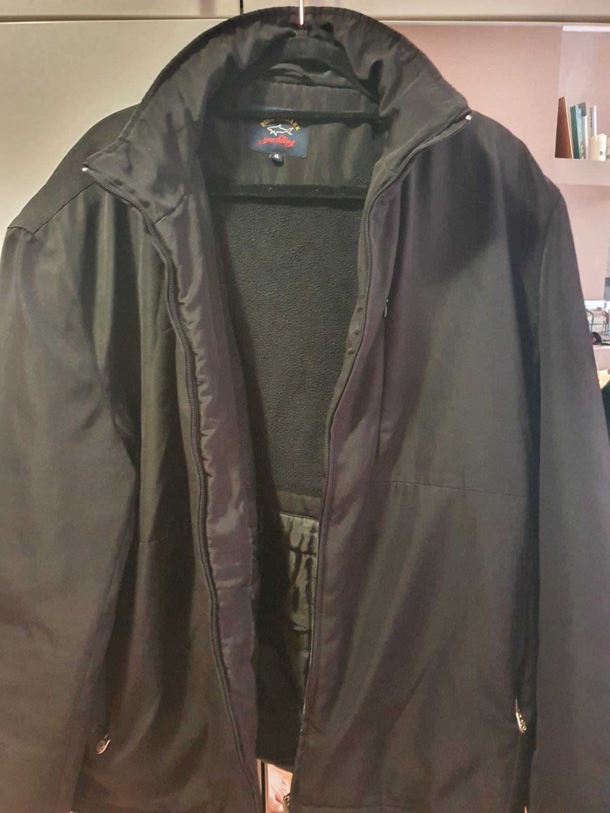 Paul shark xl crna jakna shell.materijal zimska