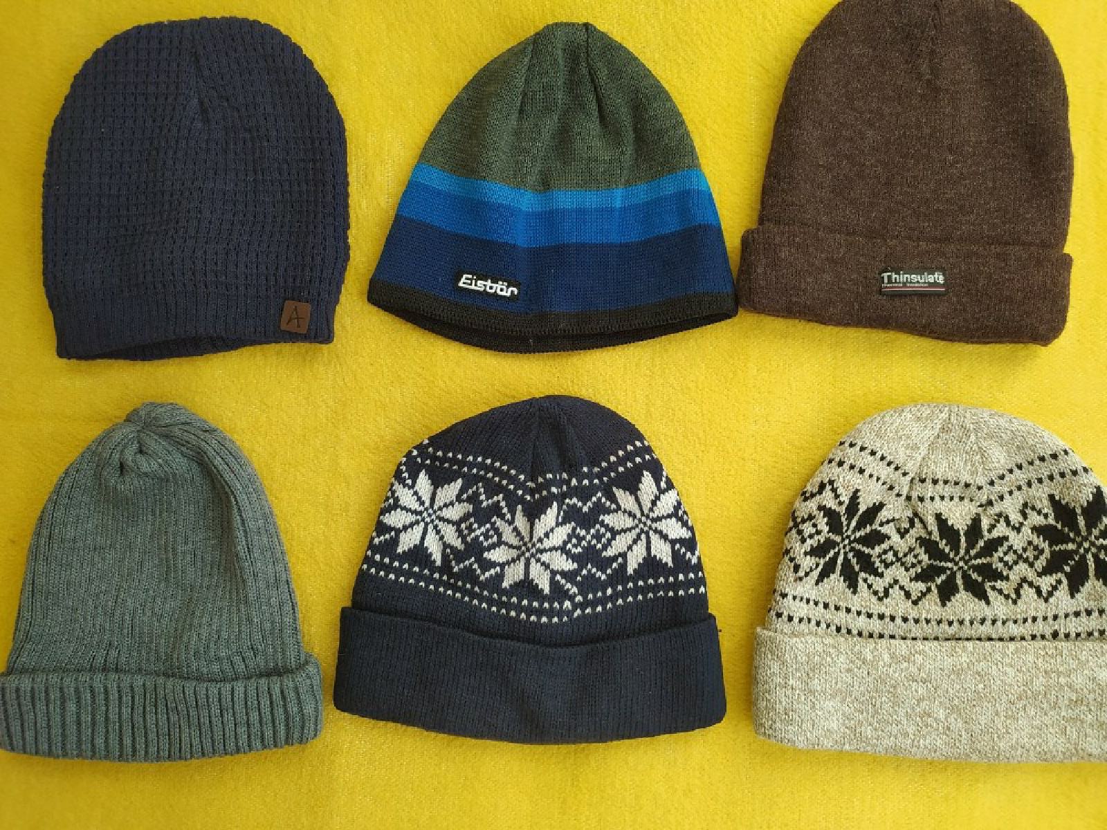 Kape zimske muške razne nove - 6 kom