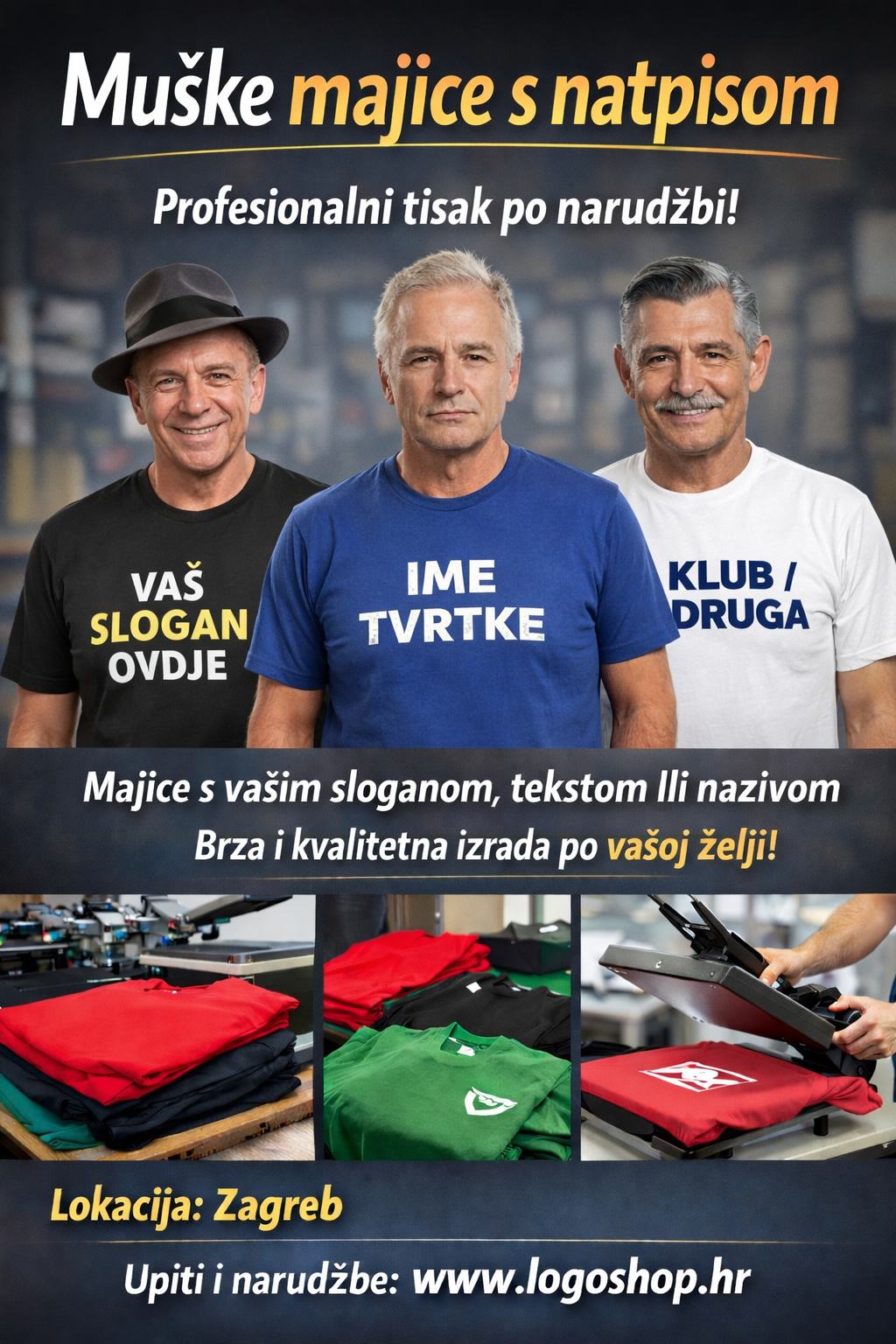 Muške majice s natpisom