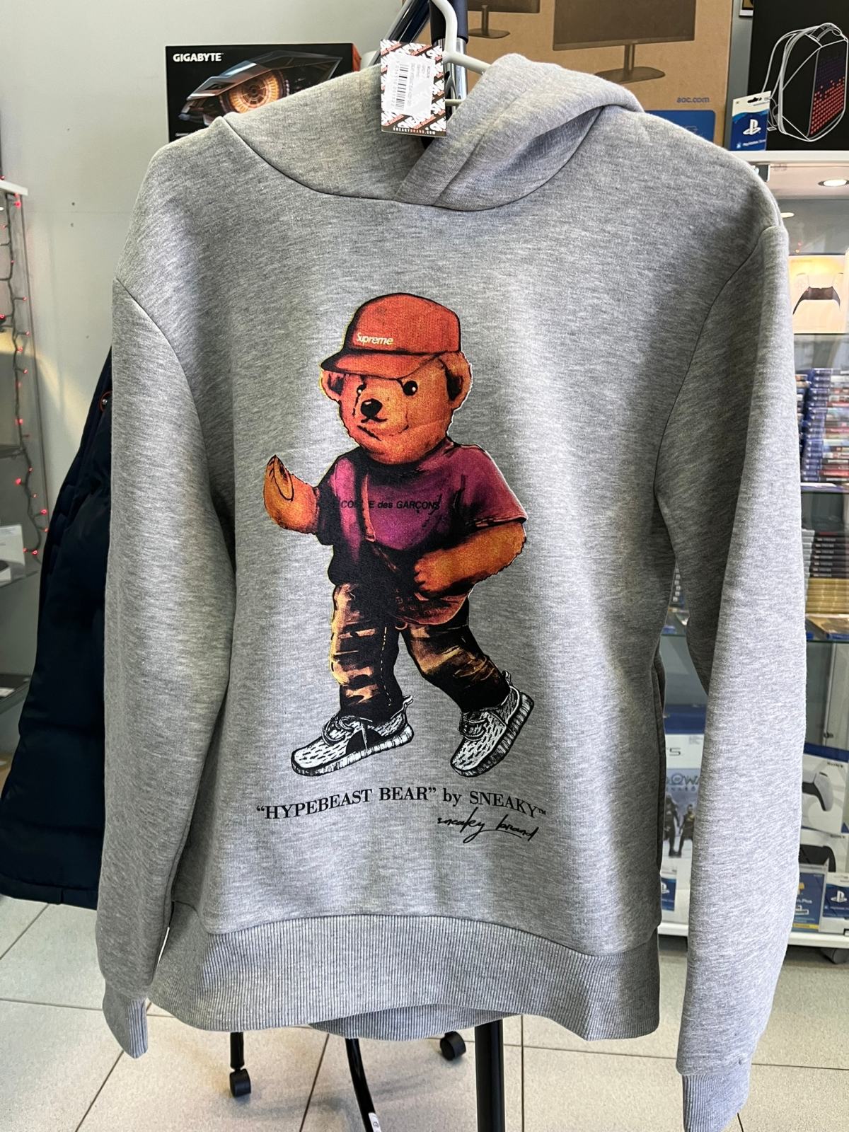 Sneaky Hypebeast Bear majica dugih rukava s kapuljačom,NOVO, RAČUN