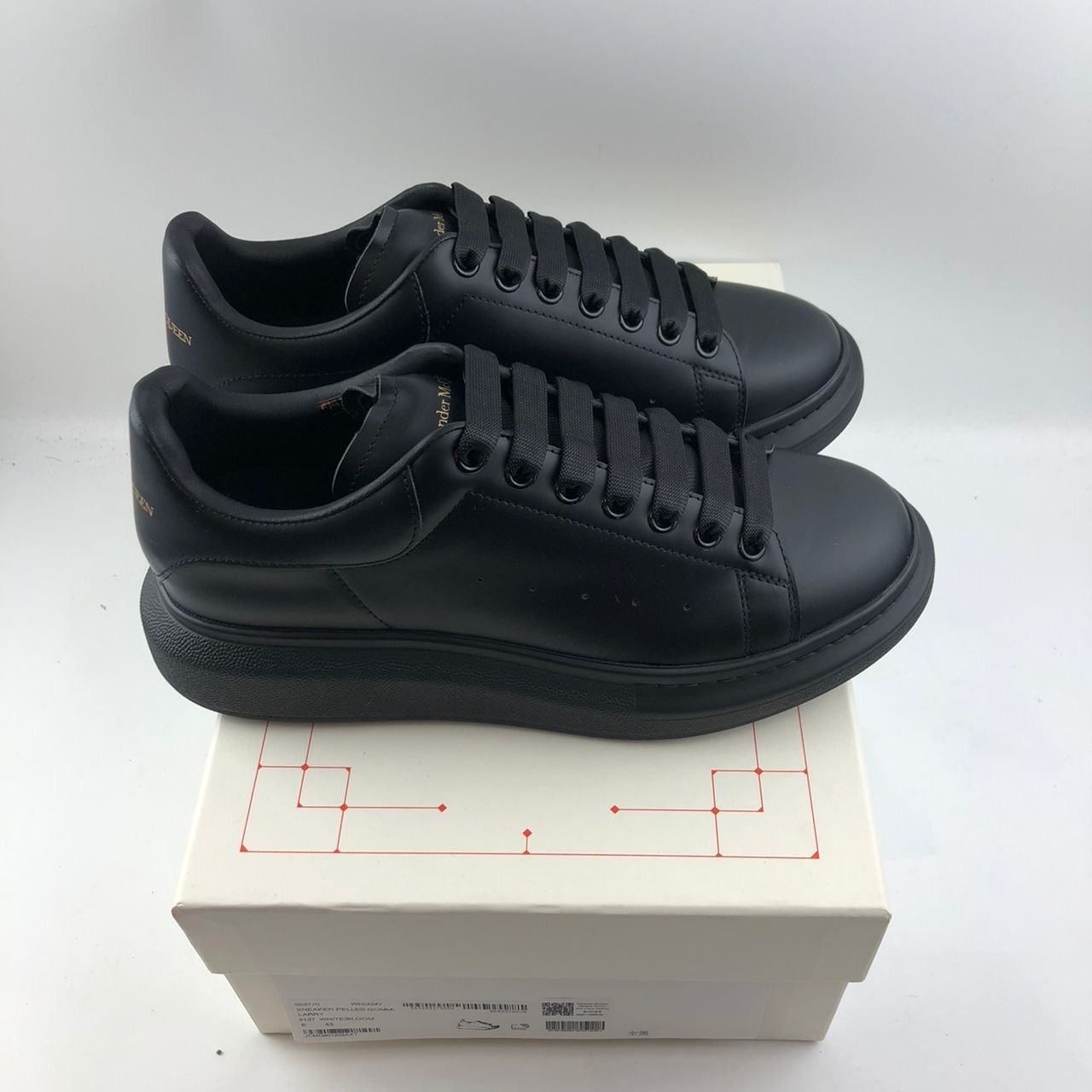 Alexander McQueen crne muske kozne tenisice 553761 WHGP0